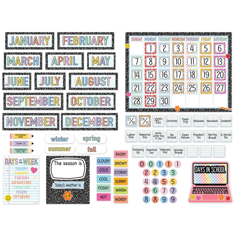 Cool for School Calendar Bulletin Board – Sonsuh Educational Supplies Inc.