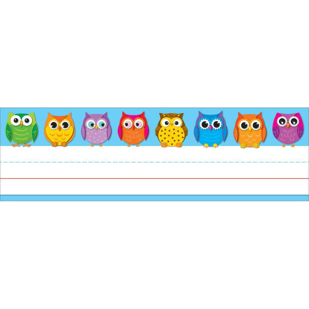 Colourful Owls Desk Name Plates – Sonsuh Educational Supplies Inc.
