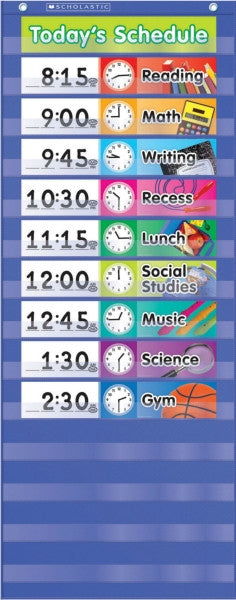 Daily Schedule Pocket Chart – Sonsuh Educational Supplies Inc.
