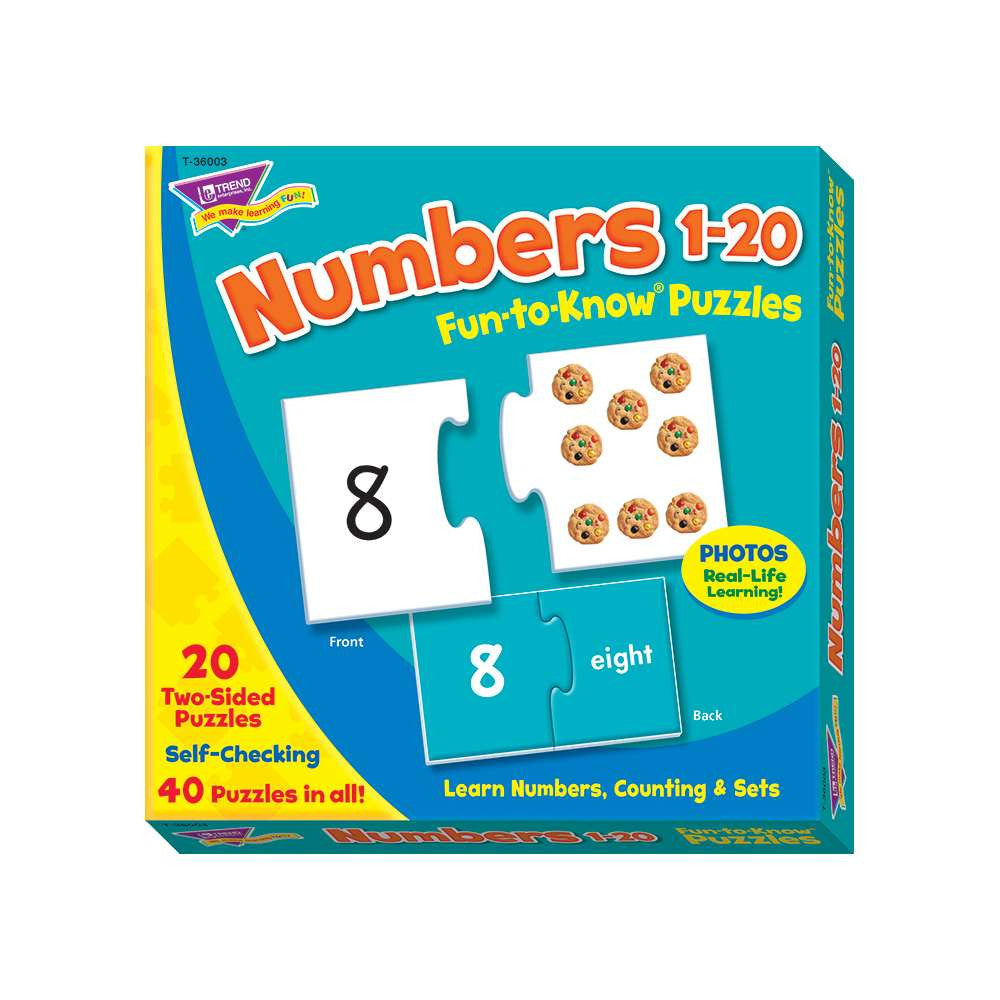 Fun-to-Know® Puzzles - Numbers 1-20 – Sonsuh Educational Supplies Inc.