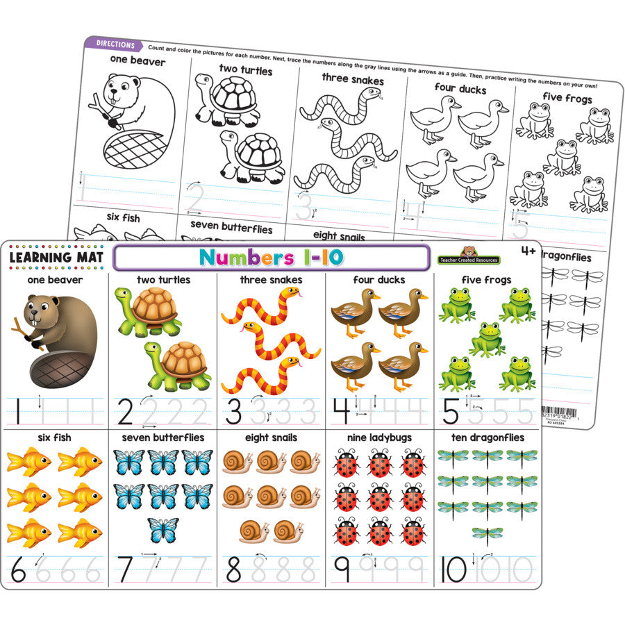 Numbers 1-10 Learning Mat – Sonsuh Educational Supplies Inc.
