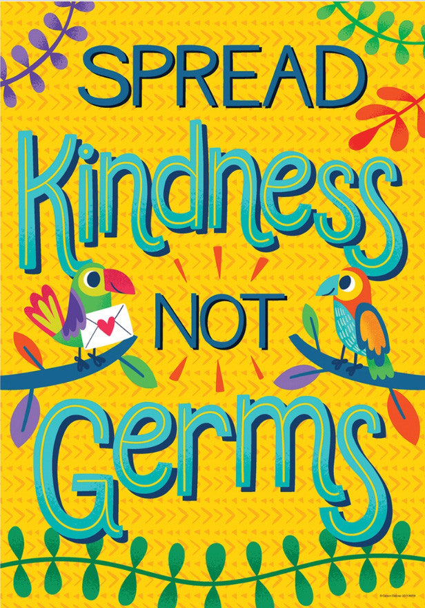Spread Kindness, Not Germs Poster – Sonsuh Educational Supplies Inc.