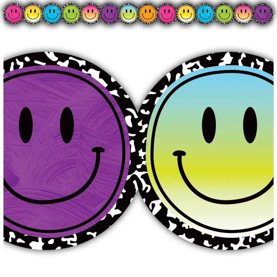 Brights 4Ever Smiley Faces Die-Cut Border Trim – Sonsuh Educational ...