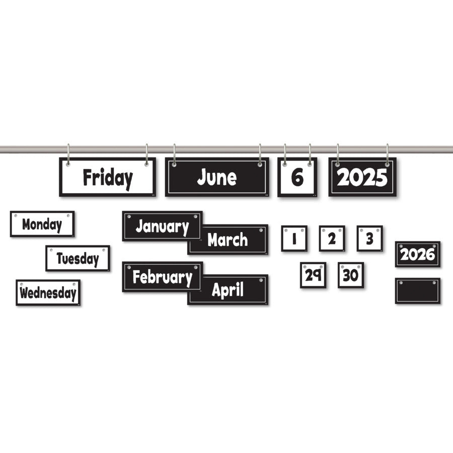 Black And White Flip Calendar – Sonsuh Educational Supplies Inc.