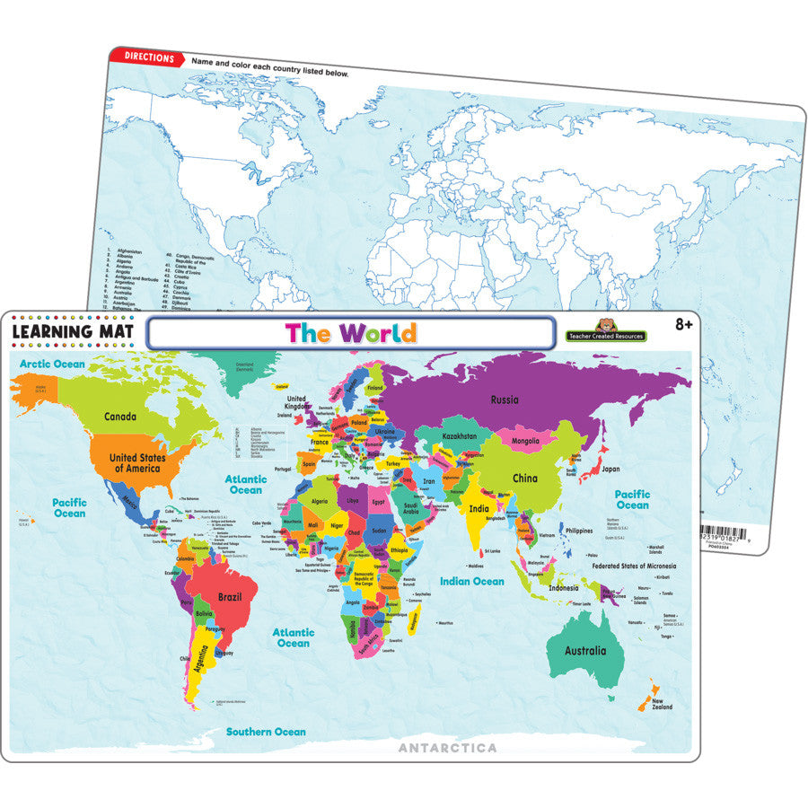 The World Map Learning Mat – Sonsuh Educational Supplies Inc.