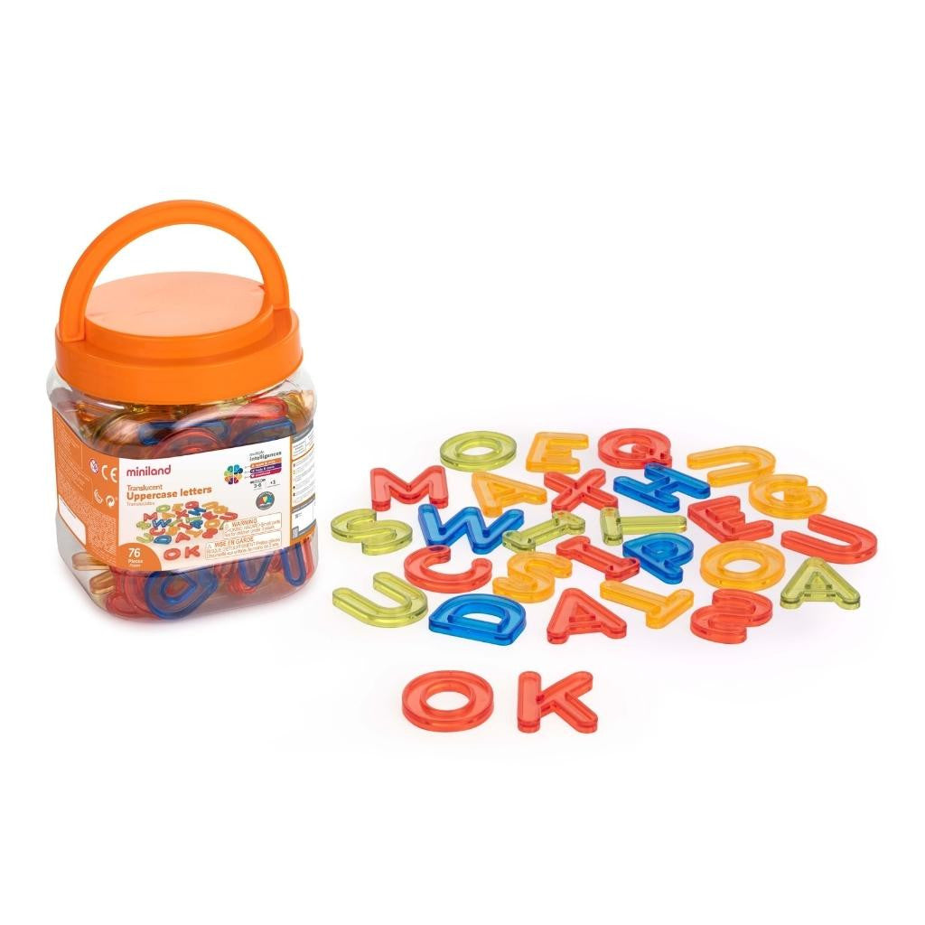 Translucent uppercase letters 76 pcs – Sonsuh Educational Supplies Inc.